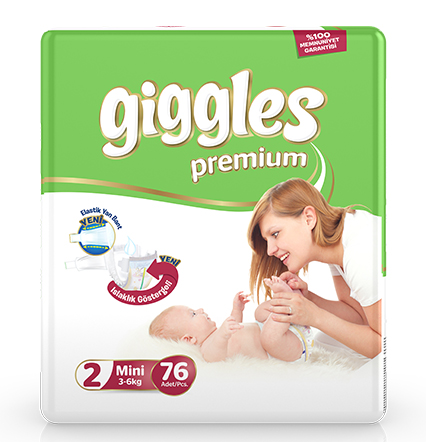 Giggles Premium Jumbo Pack 3-6 Kg Mini 76 Pcs - ToguMogu